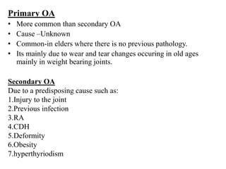 Osteoarthritis knee | PPTX