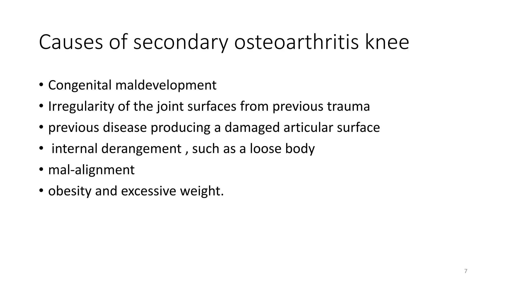 Osteoarthritis – Knee | PPTX