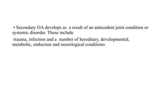 OSTEOARTHRITIS, PATHOLOGY AND MANAGEMENT [Autosaved]_063207.pptx