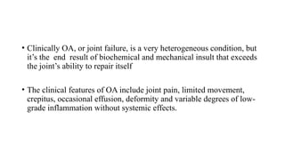 OSTEOARTHRITIS, PATHOLOGY AND MANAGEMENT [Autosaved]_063207.pptx