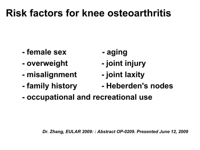 Osteoarthritis Diagnosis and management | PPT