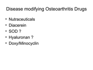 Osteoarthritis Diagnosis and management | PPT