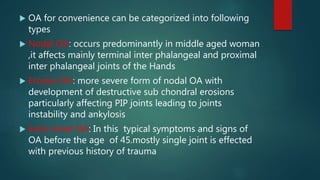 Osteoarthritis ppt | PPTX