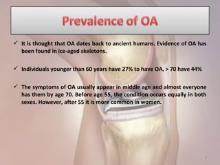 Osteoarthritis pathophysiology & updated management | PPT