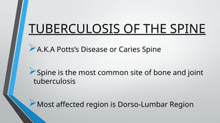 Osteoarticular TB Seminar by Abhilash Nair | PPTX