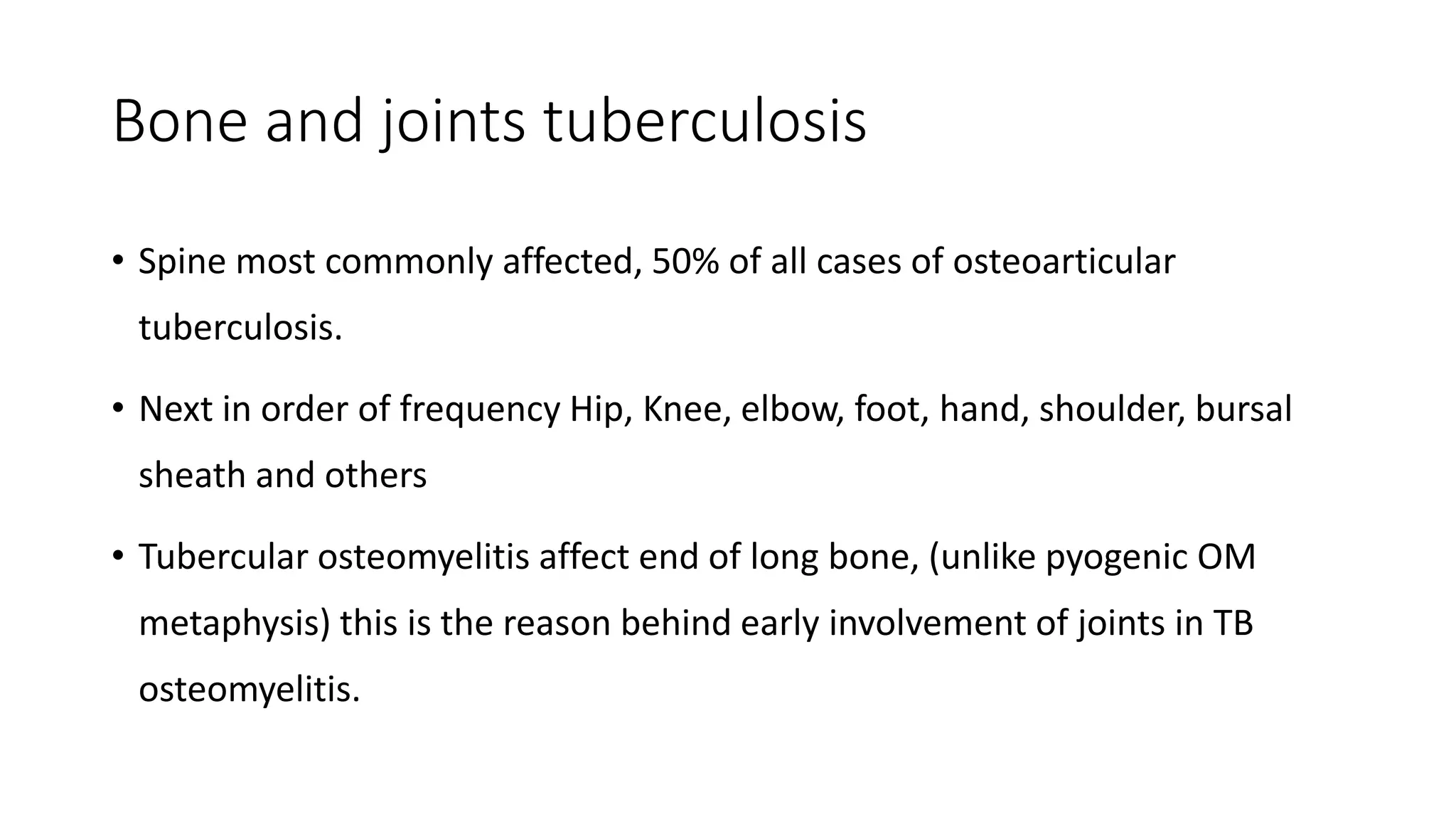 Osteoarticular tuberculosis | PPTX