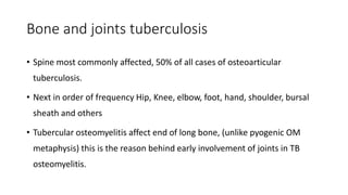 Osteoarticular tuberculosis | PPTX
