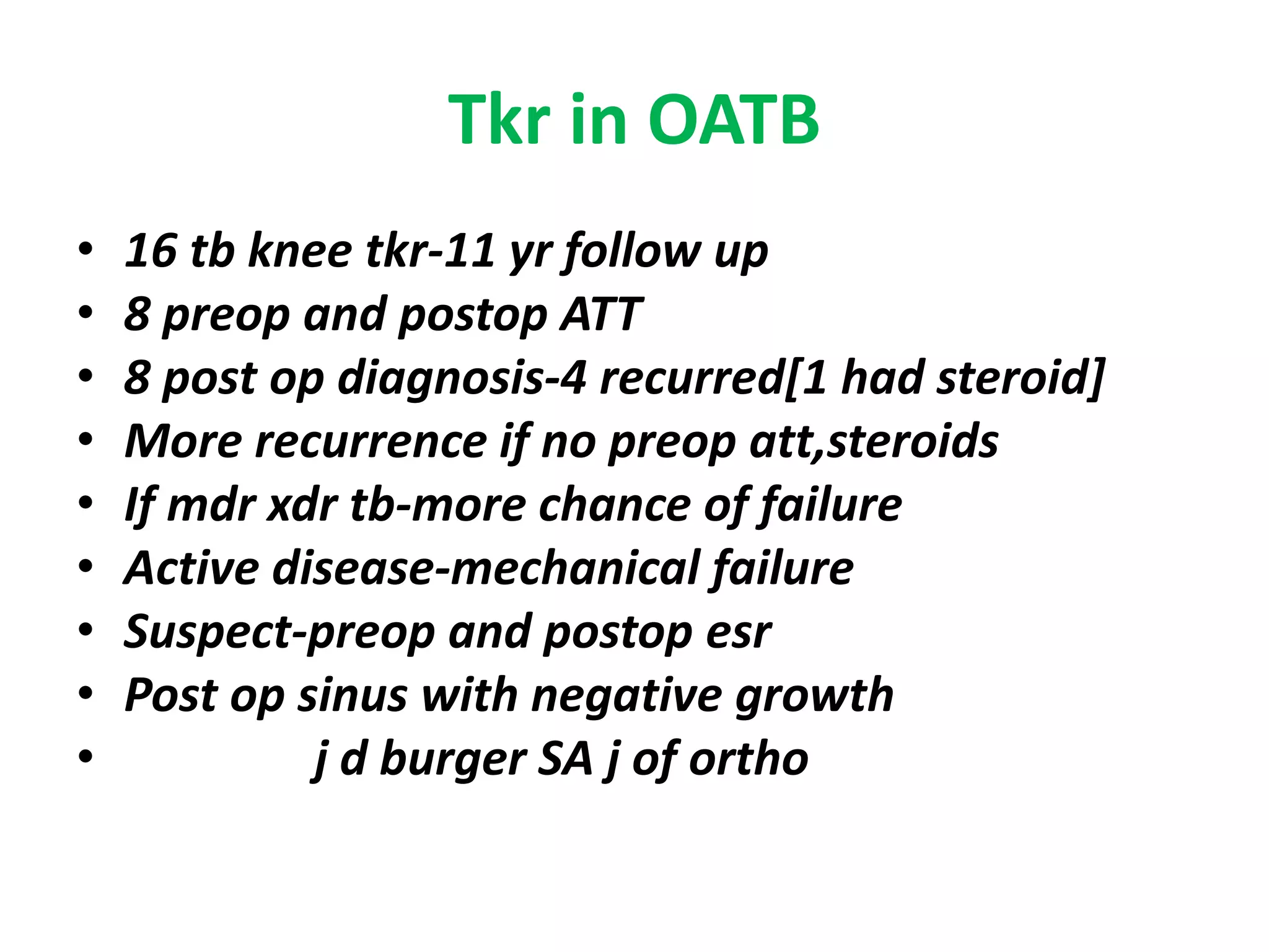 Osteoarticular tuberculosis [bone and joint tb] dr mohamed ashraf,hod ...