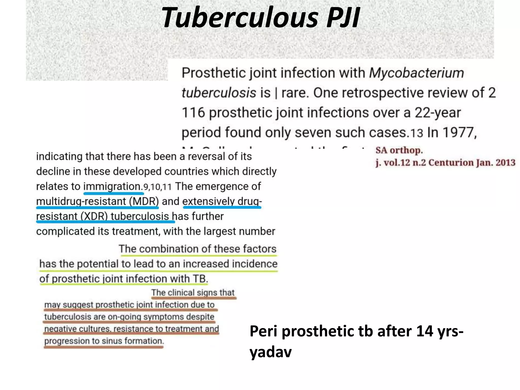 Osteoarticular tuberculosis [bone and joint tb] dr mohamed ashraf,hod ...
