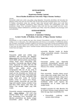 Osteoartritis | DOCX
