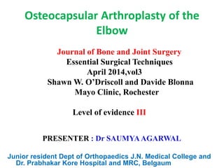 Ortho Journal Club 2 by Dr Saumya Agarwal | PPT