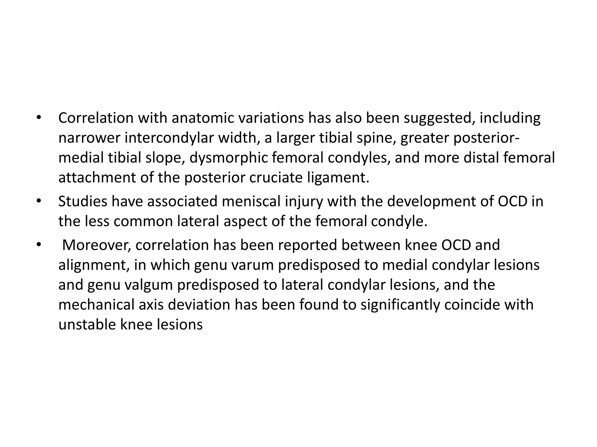 Osteochondritis Dissecans in painful knee | PPTX