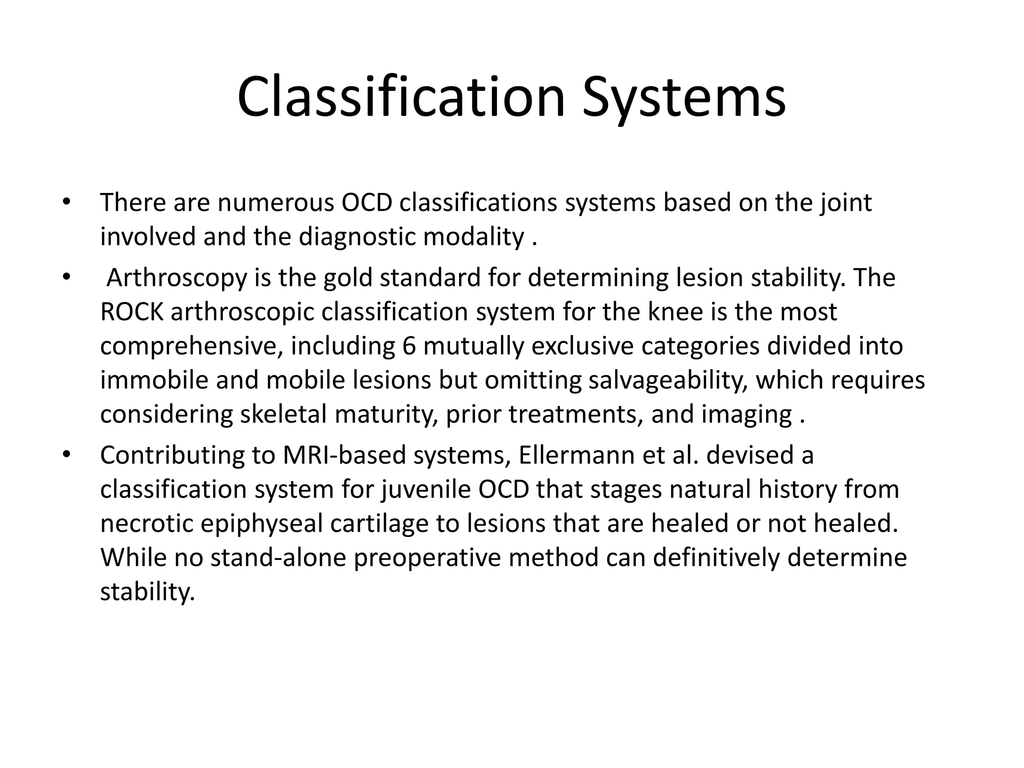 Osteochondritis Dissecans in painful knee | PPTX