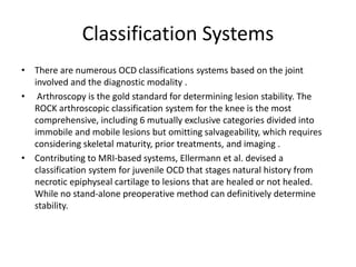 Osteochondritis Dissecans in painful knee | PPTX | Death, Injury, or ...