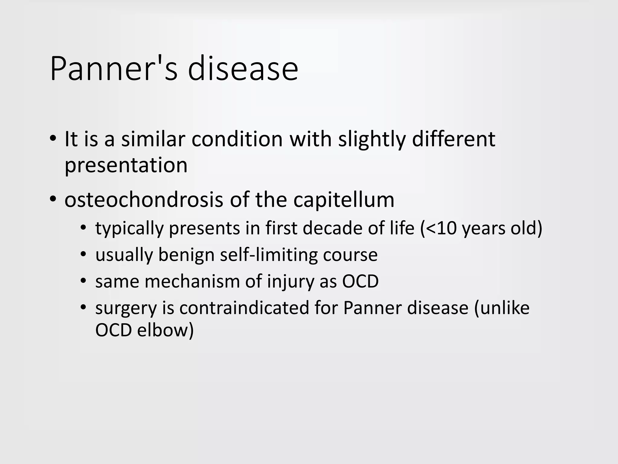 Osteochondrosis of capitellum | PPTX