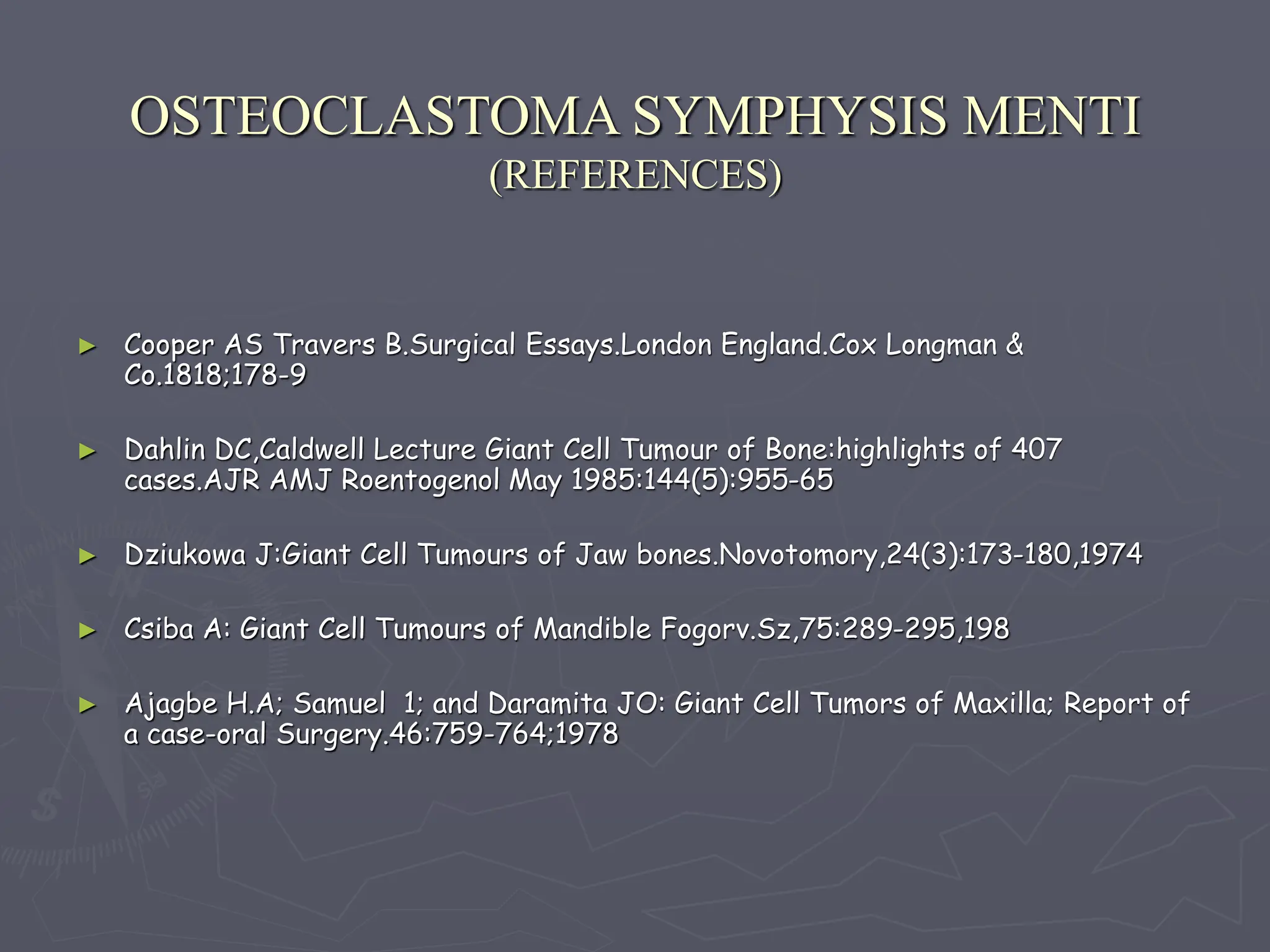 Osteoclastoma Symphysis Menti, A Case Report. | PPT