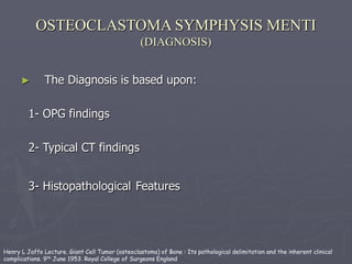 Osteoclastoma Symphysis Menti, A Case Report. | PPT | Bone and Joint ...