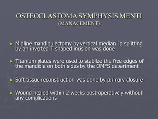 Osteoclastoma Symphysis Menti, A Case Report. | PPT | Bone and Joint ...