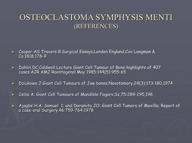 Osteoclastoma Symphysis Menti, A Case Report. | PPT | Bone and Joint ...