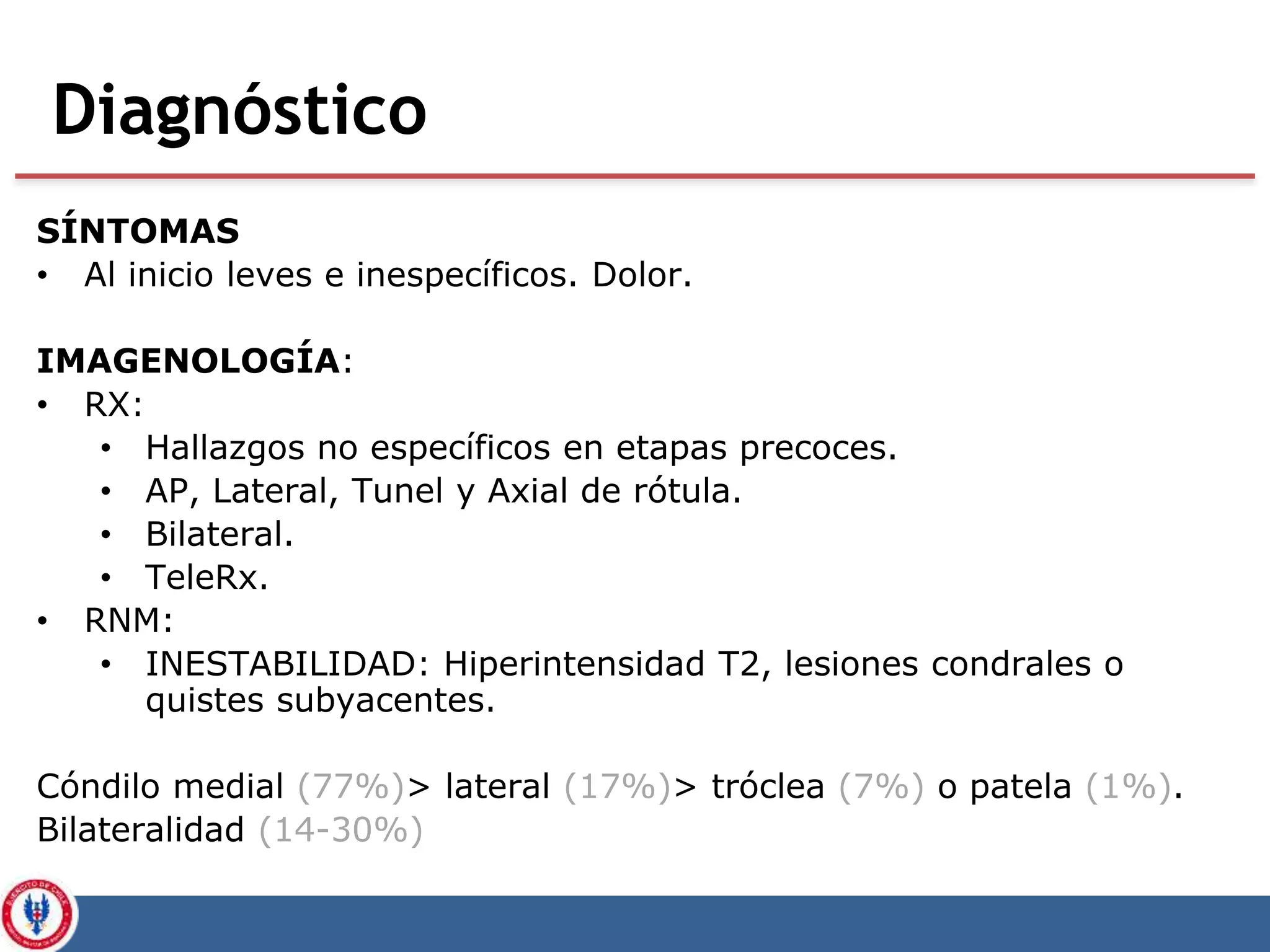 Osteocondritis disecante | PPTX