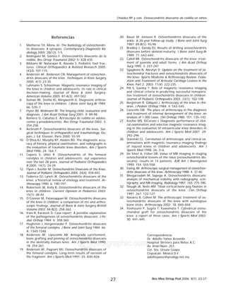 Osteocondritis disecante de rodilla | PDF