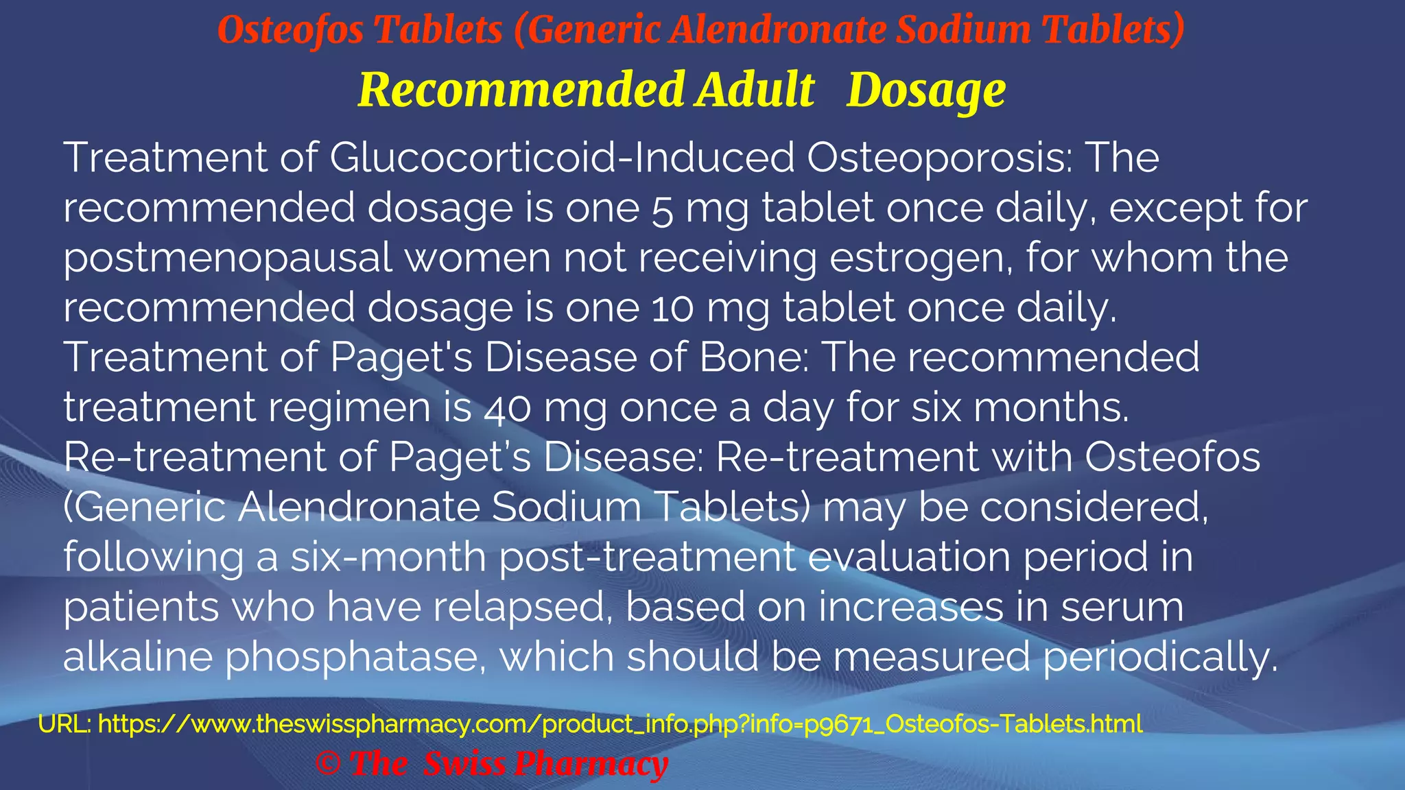 Osteofos Tablets (Generic Alendronate Sodium Tablets) | PDF