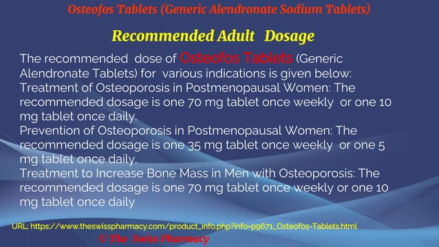 Osteofos Tablets (Generic Alendronate Sodium Tablets) | PDF | Bone and ...