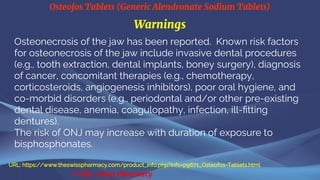 Osteofos Tablets (Generic Alendronate Sodium Tablets) | PDF