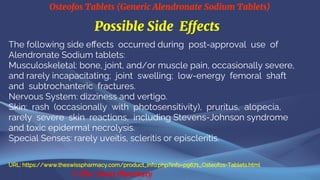 Osteofos Tablets (Generic Alendronate Sodium Tablets) | PDF