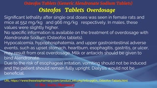 Osteofos Tablets (Generic Alendronate Sodium Tablets) | PDF