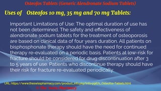 Osteofos Tablets (Generic Alendronate Sodium Tablets) | PDF