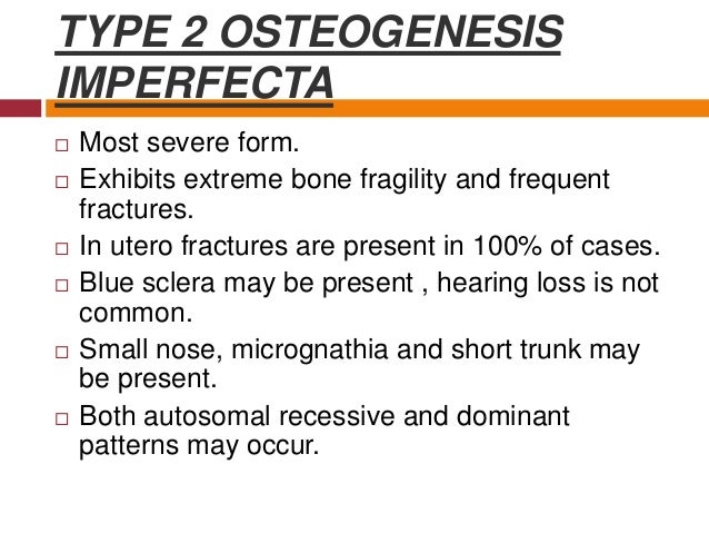 Osteogenesis Imperfecta Types