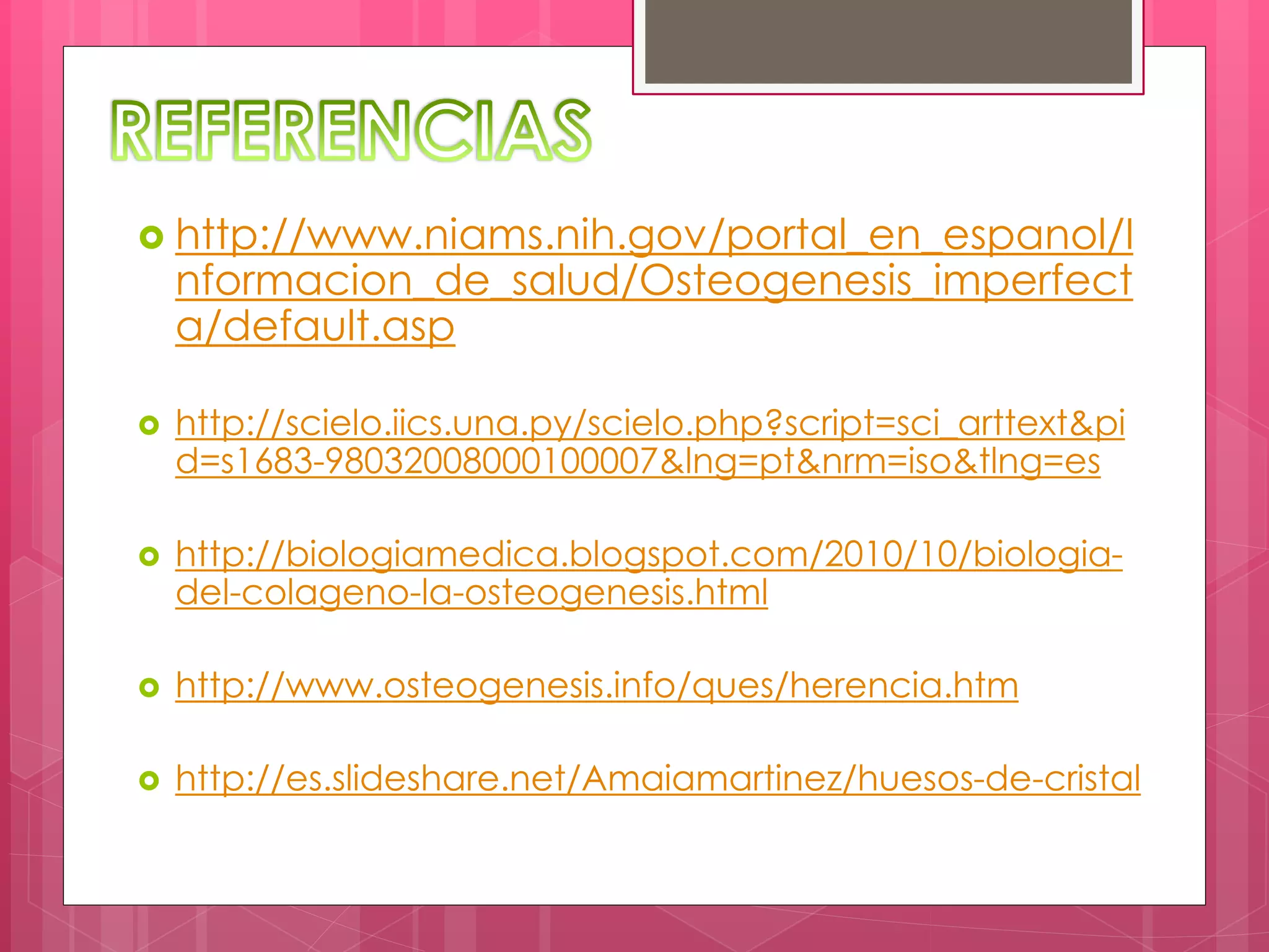 Osteogénesis imperfecta | PPTX