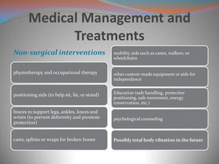 Osteogenesis Imperfecta (OI) vs. Occupational Therapy (OT) | PPTX