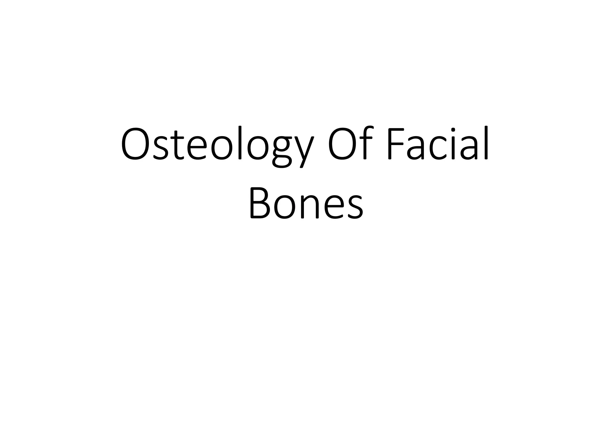 Osteology of facial bones | PPT