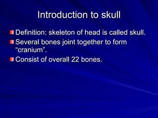 Osteology of head and face | PPT