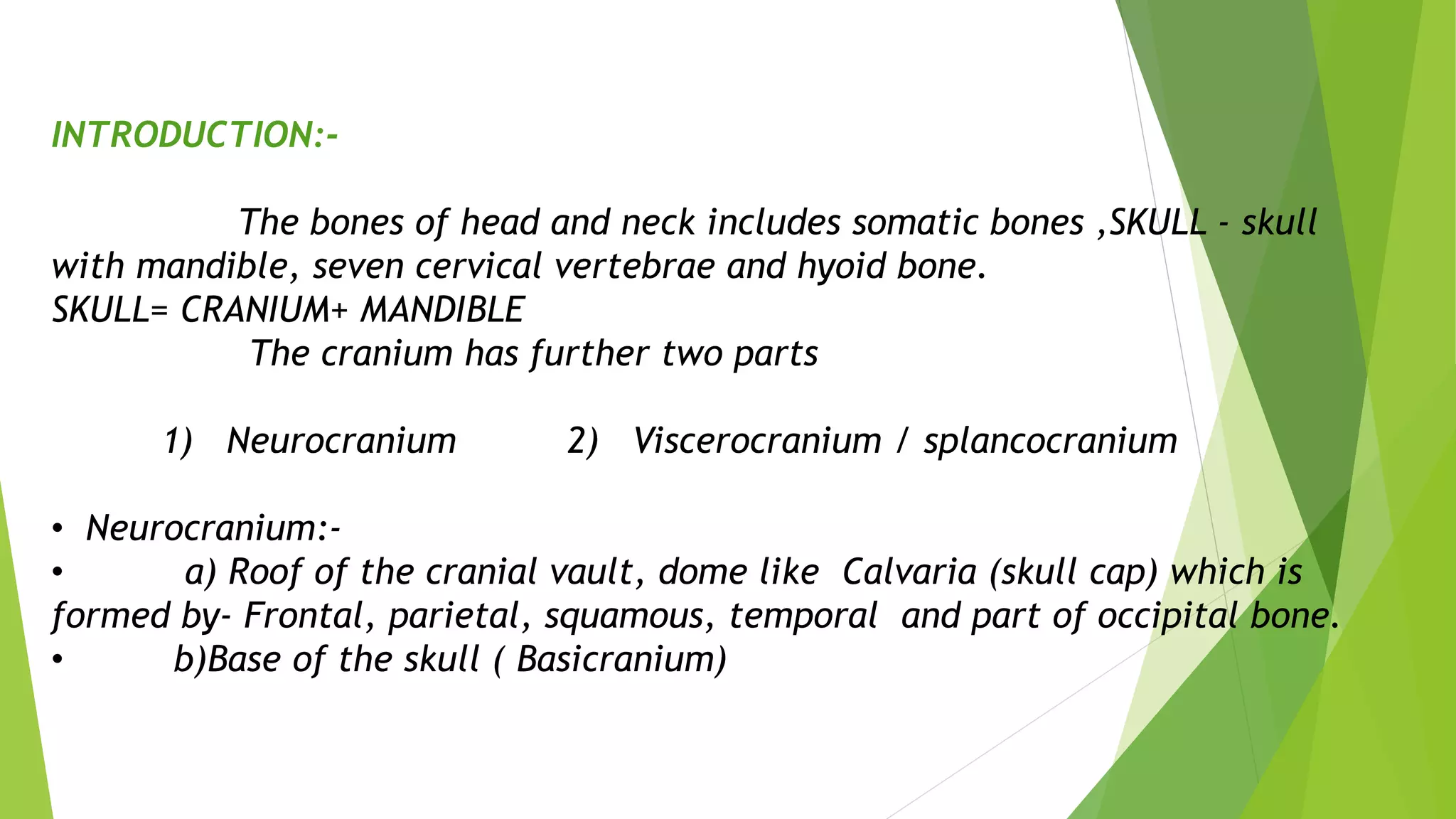 Osteology of head and neck i | PPTX