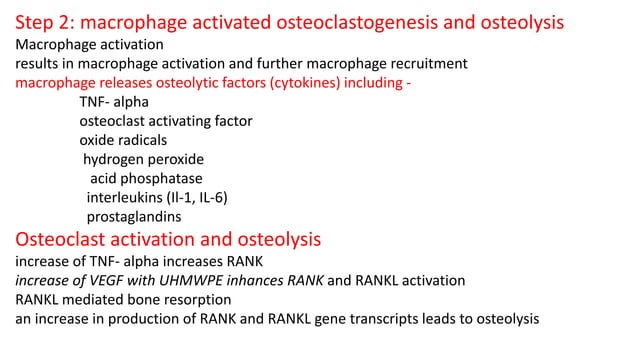 OSTEOLYSIS AND LOOSENING OF total hip arthroplasty IMPLANTS.pptx by dr ...