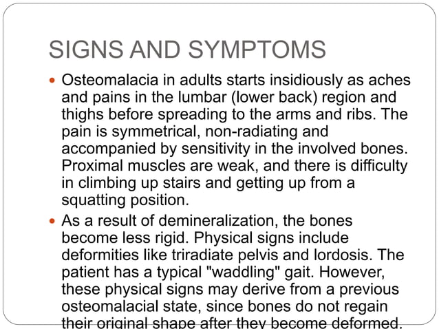 Osteomalacia | PPTX | Bone and Joint Conditions | Diseases and Conditions