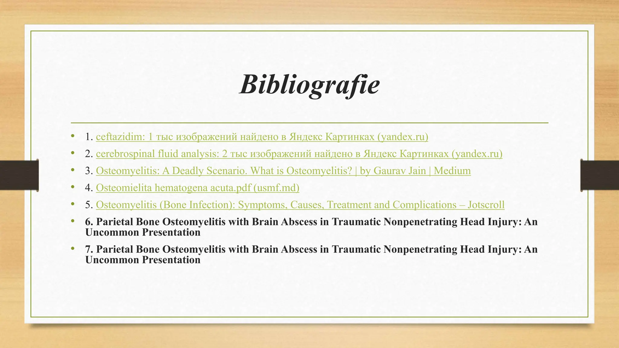 OSTEOMIELITA OASELOR CEREBRALE CU ABCES CEREBRAL.pptx