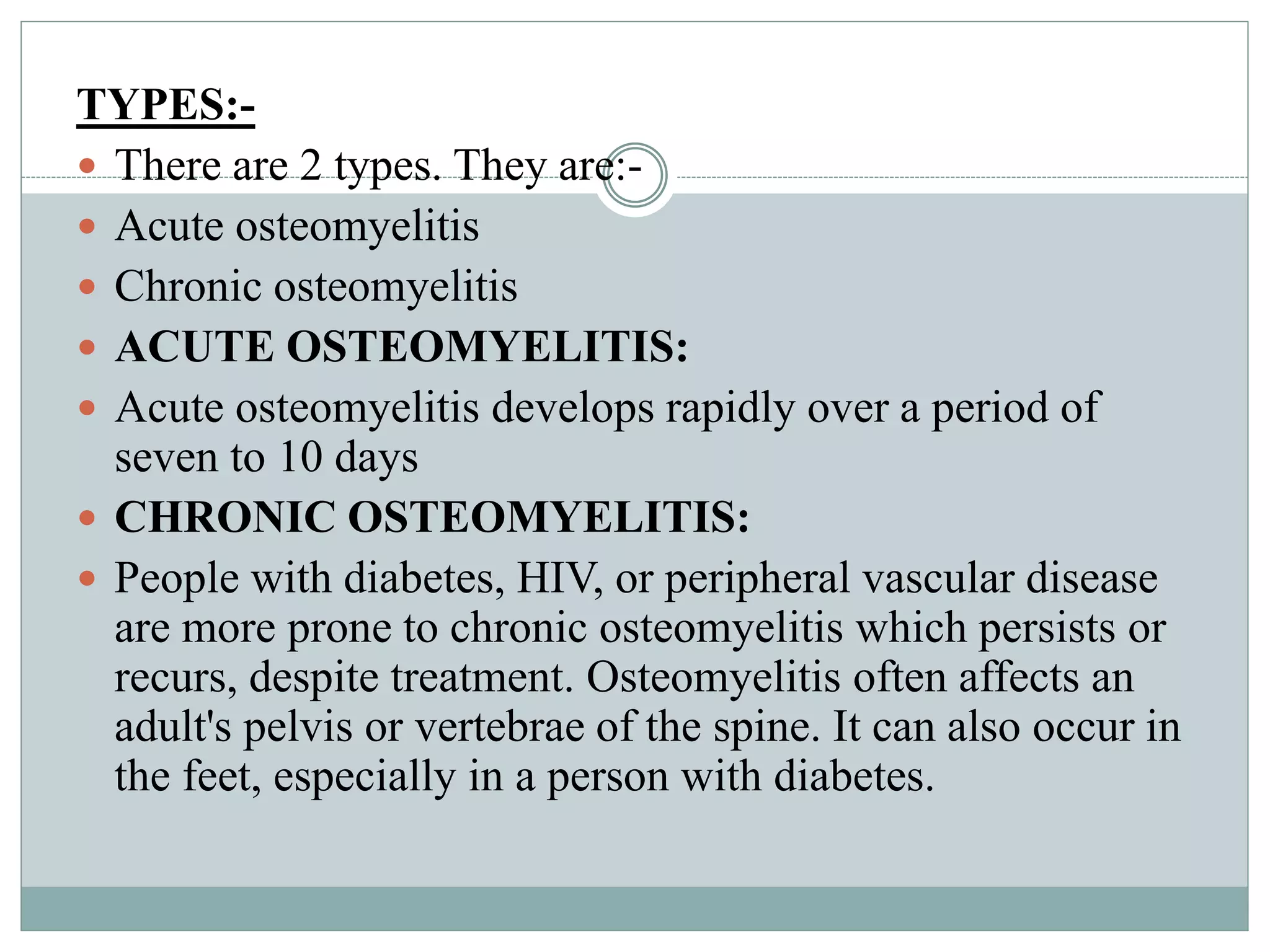 Osteomyelitis | PPTX
