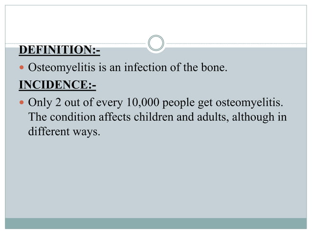 Osteomyelitis | PPT
