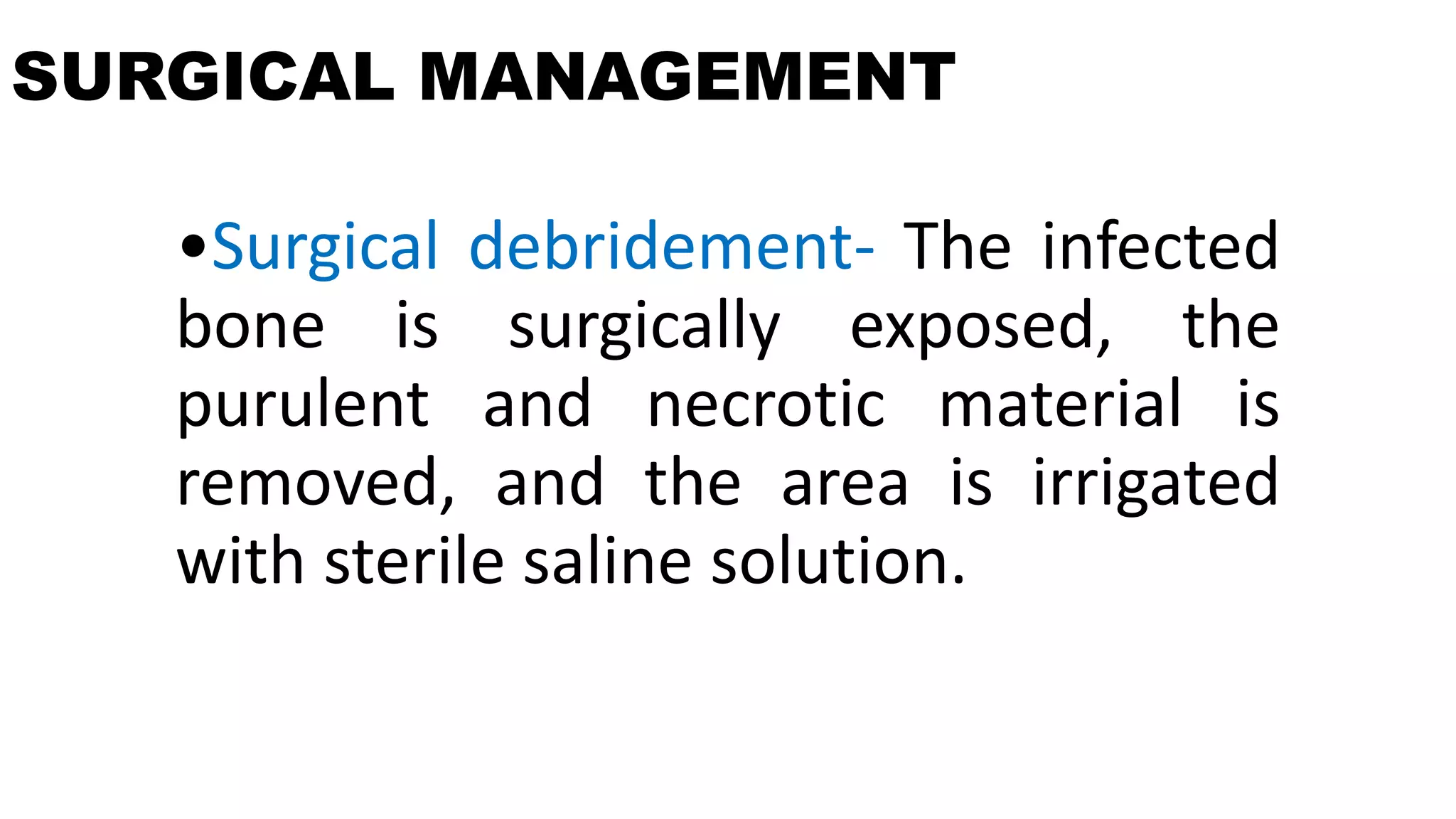 Osteomyelitis and its management | PPTX
