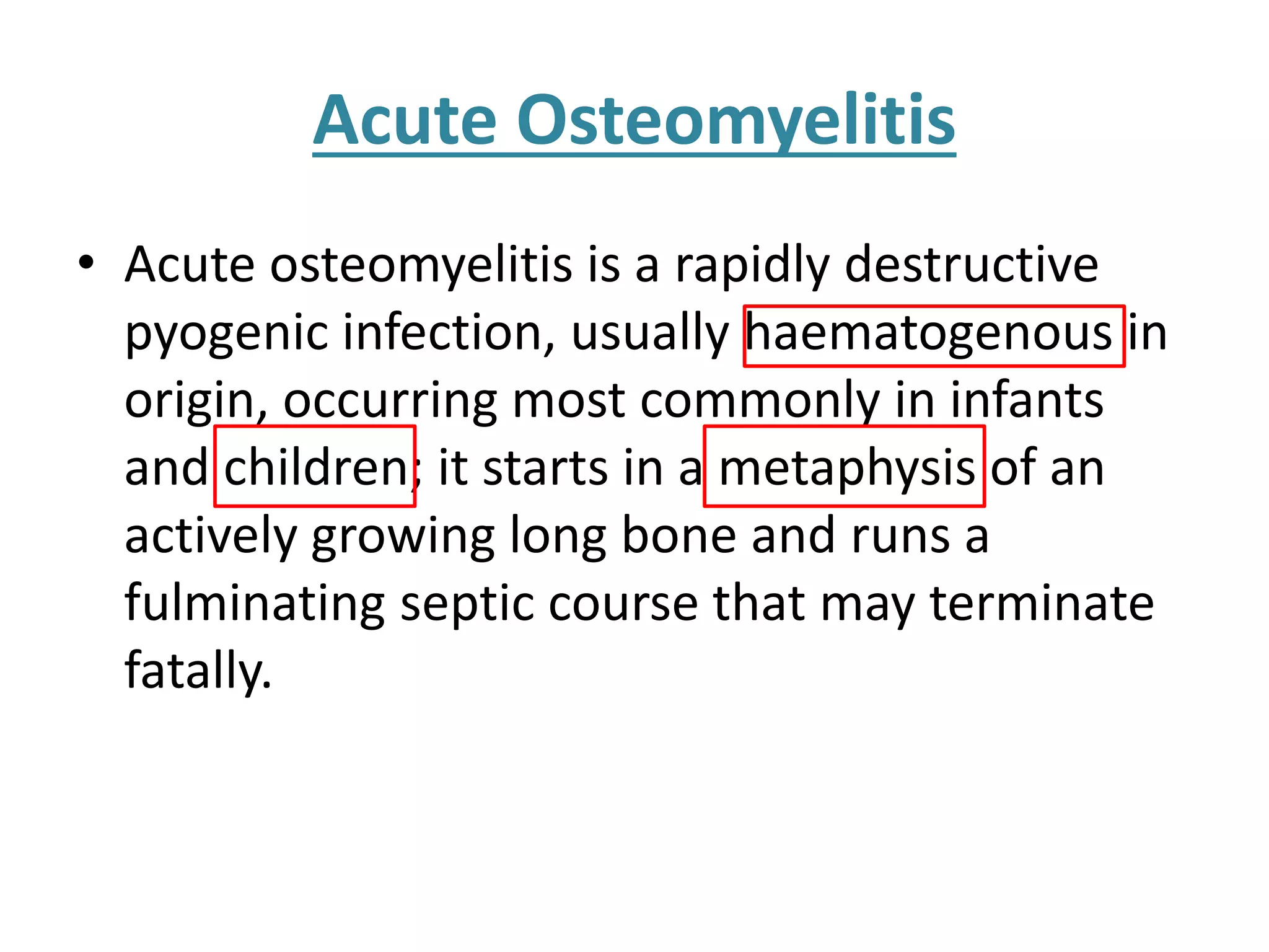 Osteomyelitis | PPTX