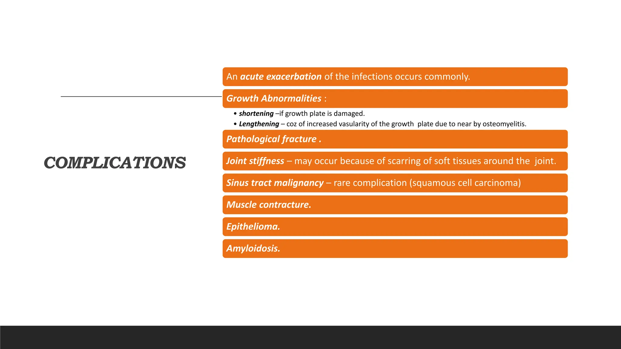 Chronic Osteomyelitis, Bone infection slides | PPTX