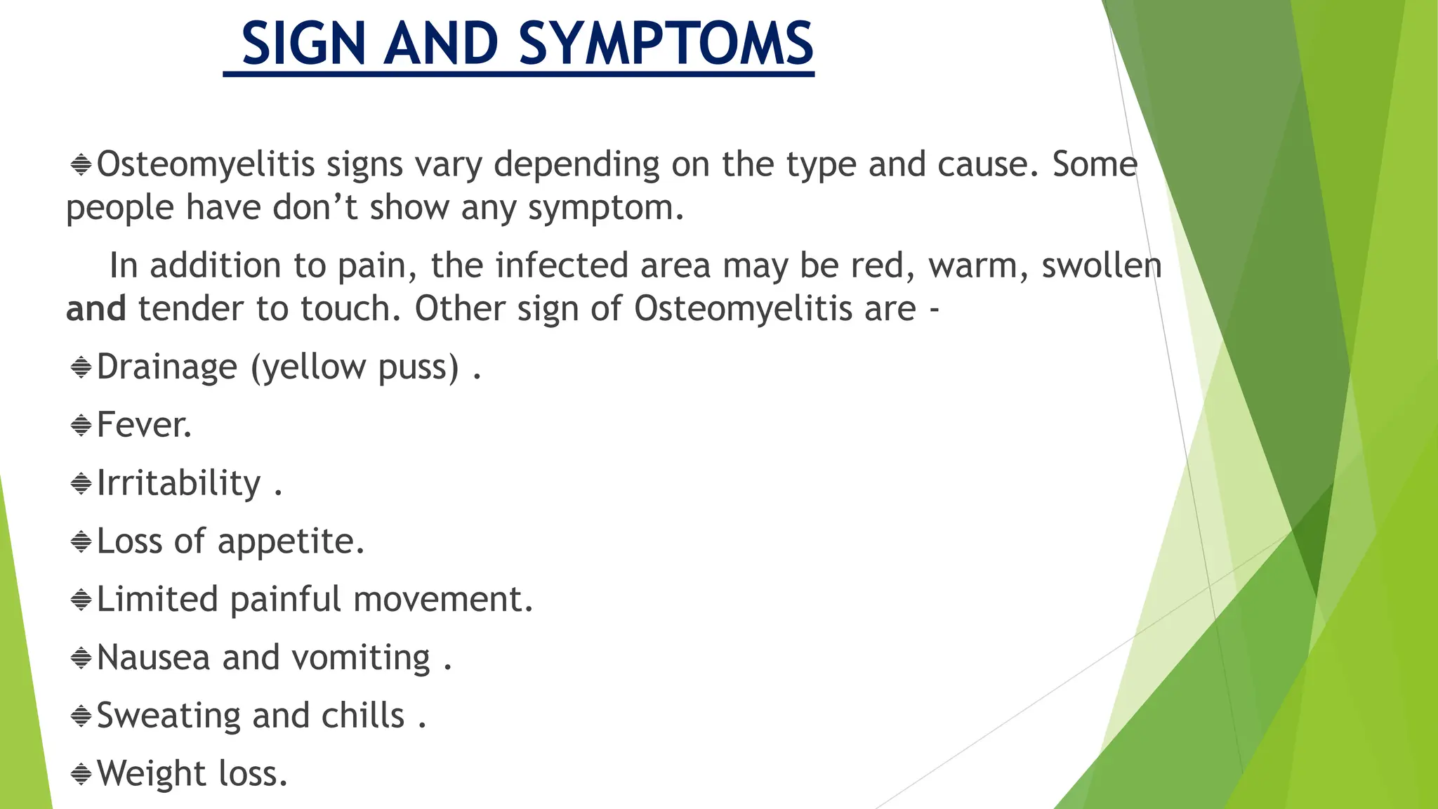 OSTEOMYELITIS PPT or SLIDE SHARE it is a bone disease | PPTX