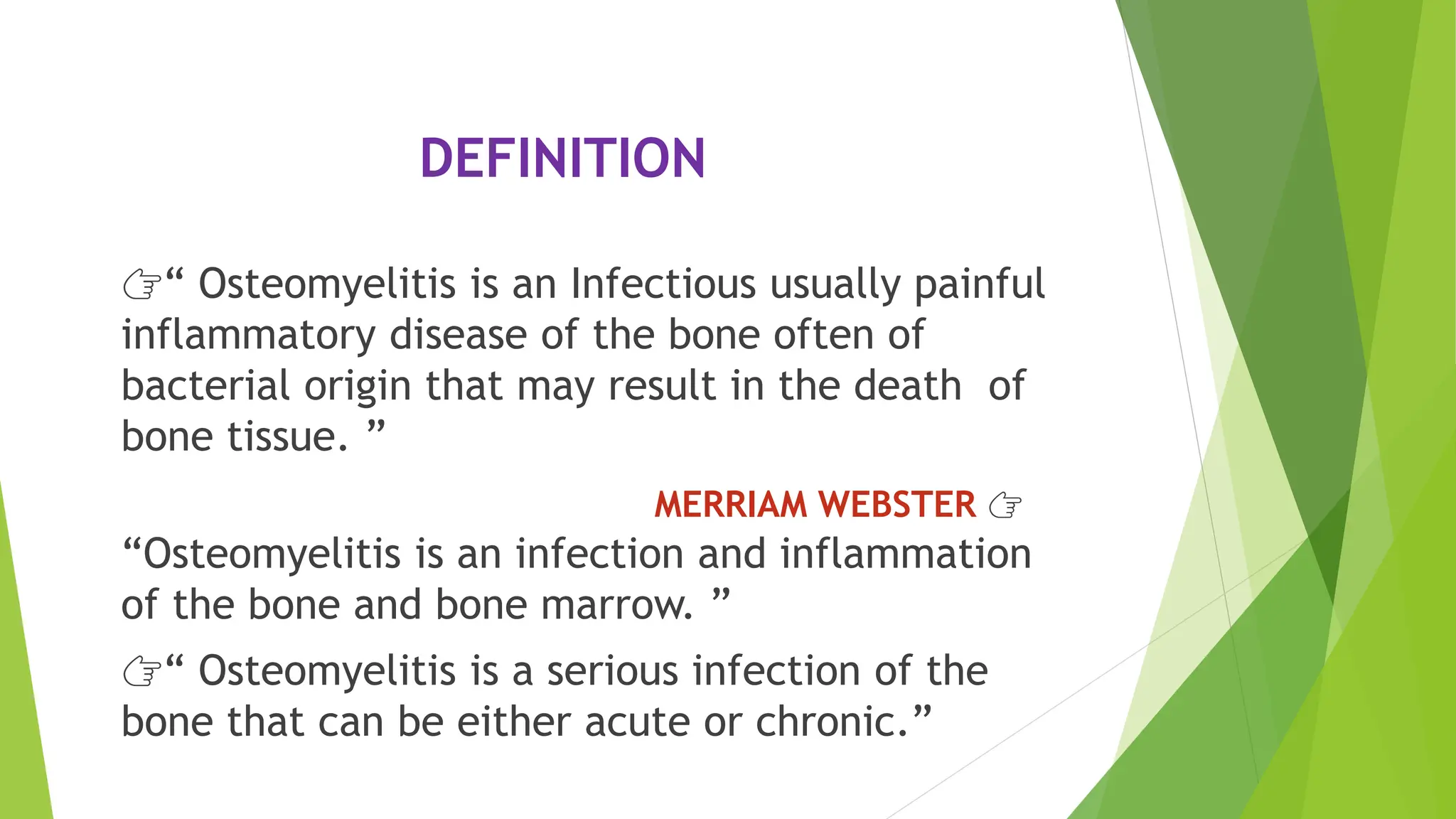 OSTEOMYELITIS PPT or SLIDE SHARE it is a bone disease | PPTX