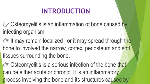 OSTEOMYELITIS PPT or SLIDE SHARE it is a bone disease | PPTX