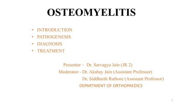 OSTEOMYELITIS - Infection of bone marrow with subsequent affection of ...