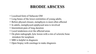 OSTEOMYELITIS - Infection of bone marrow with subsequent affection of ...